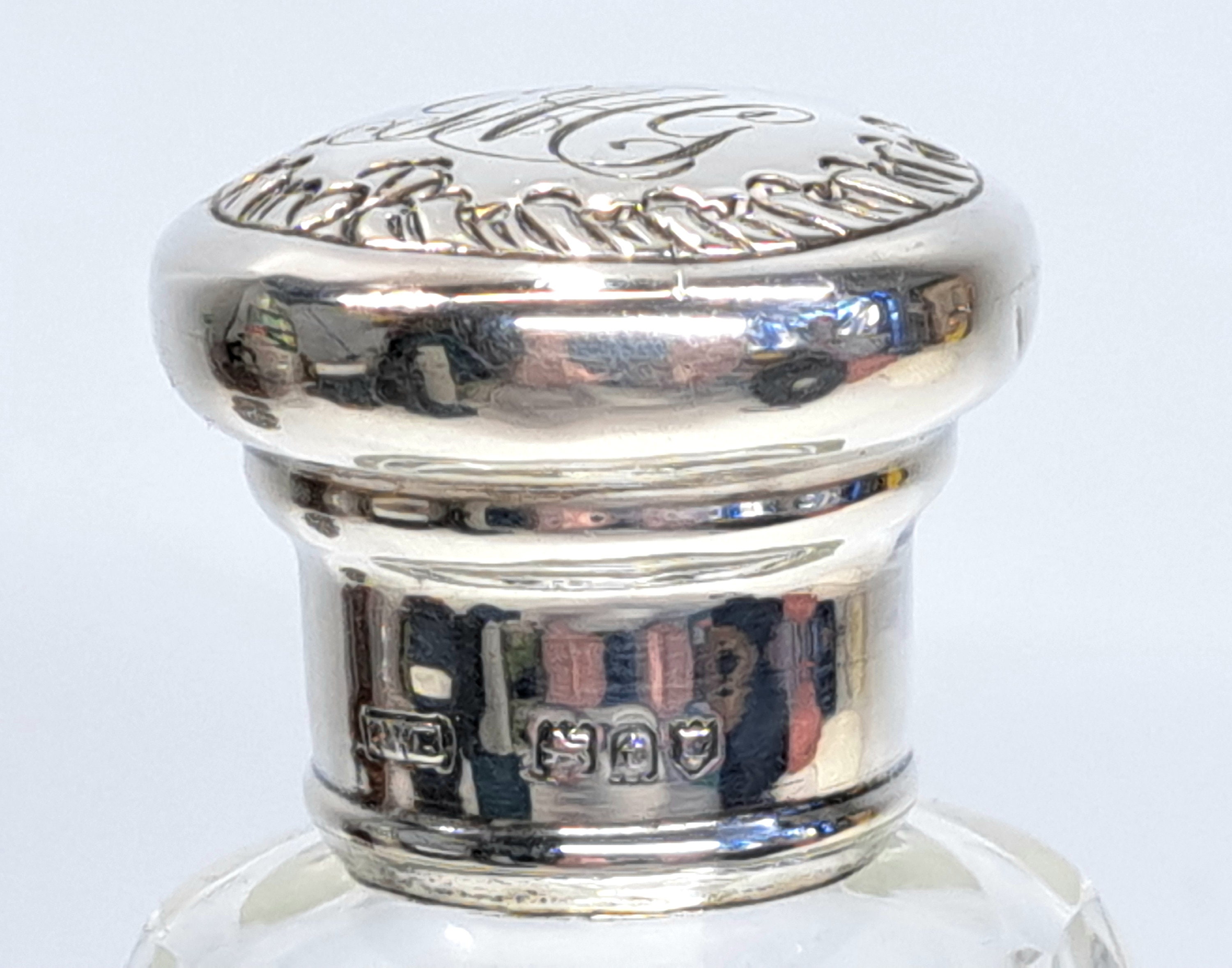 Vintage Robert Wadman Stilby Sterling Silver & Cut Glass Vanity Dresser ...