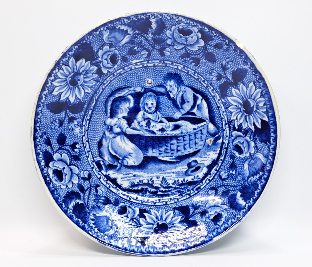 Antique Clews Stone China Staffordshire Blue Transferware Bowl 5.75 ...