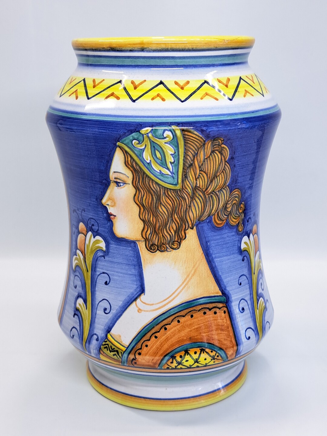 Vintage Deruta Italian Renaissance Style Majolica Pottery Vase With ...