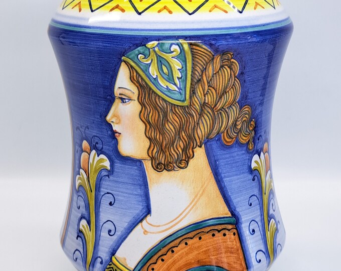 Vintage Deruta Italian Renaissance Style Majolica Pottery Vase With ...