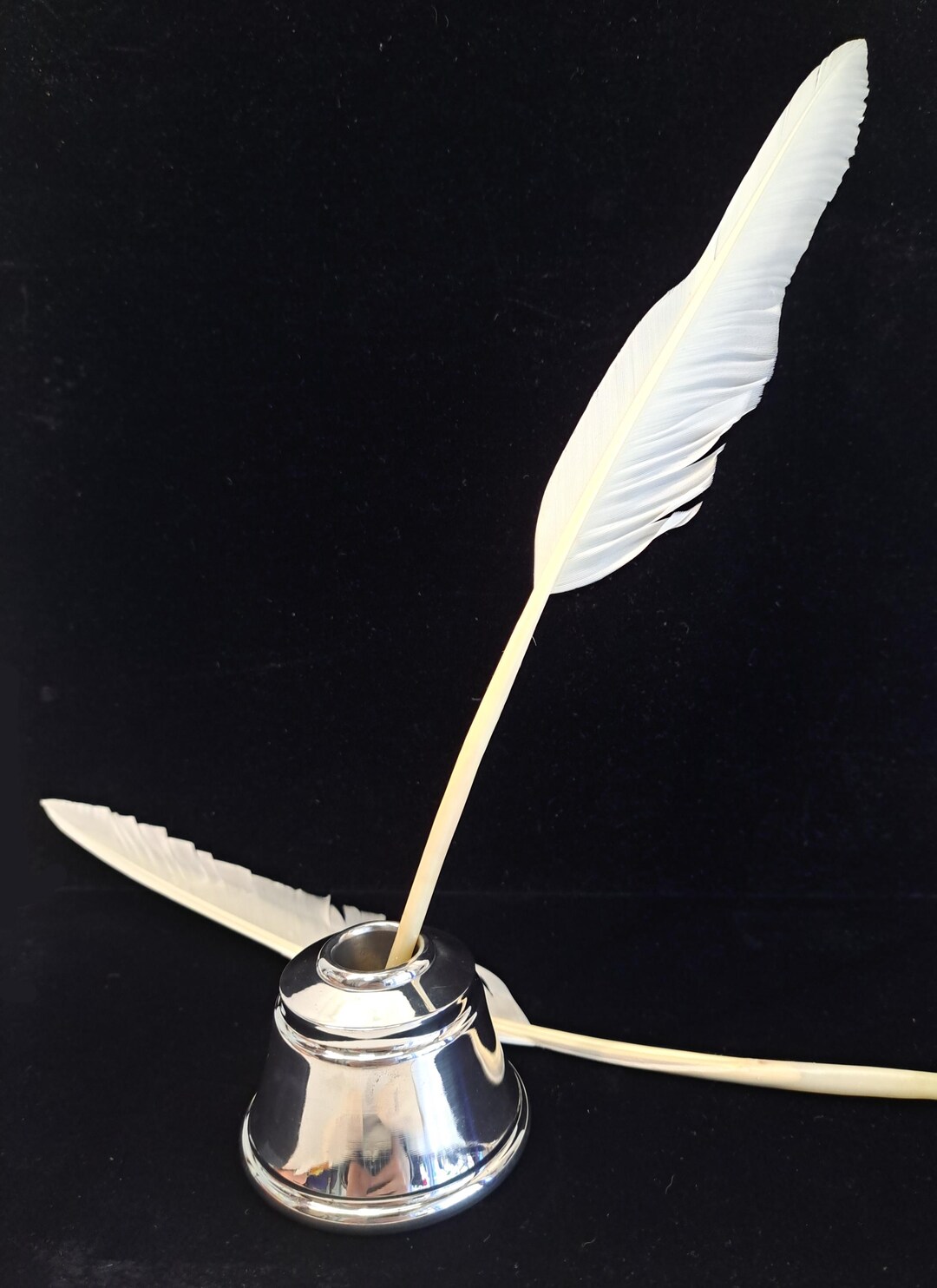 Vintage Lewis Glaser Handcut Colonial Style Goose Feather Quill Pens ...