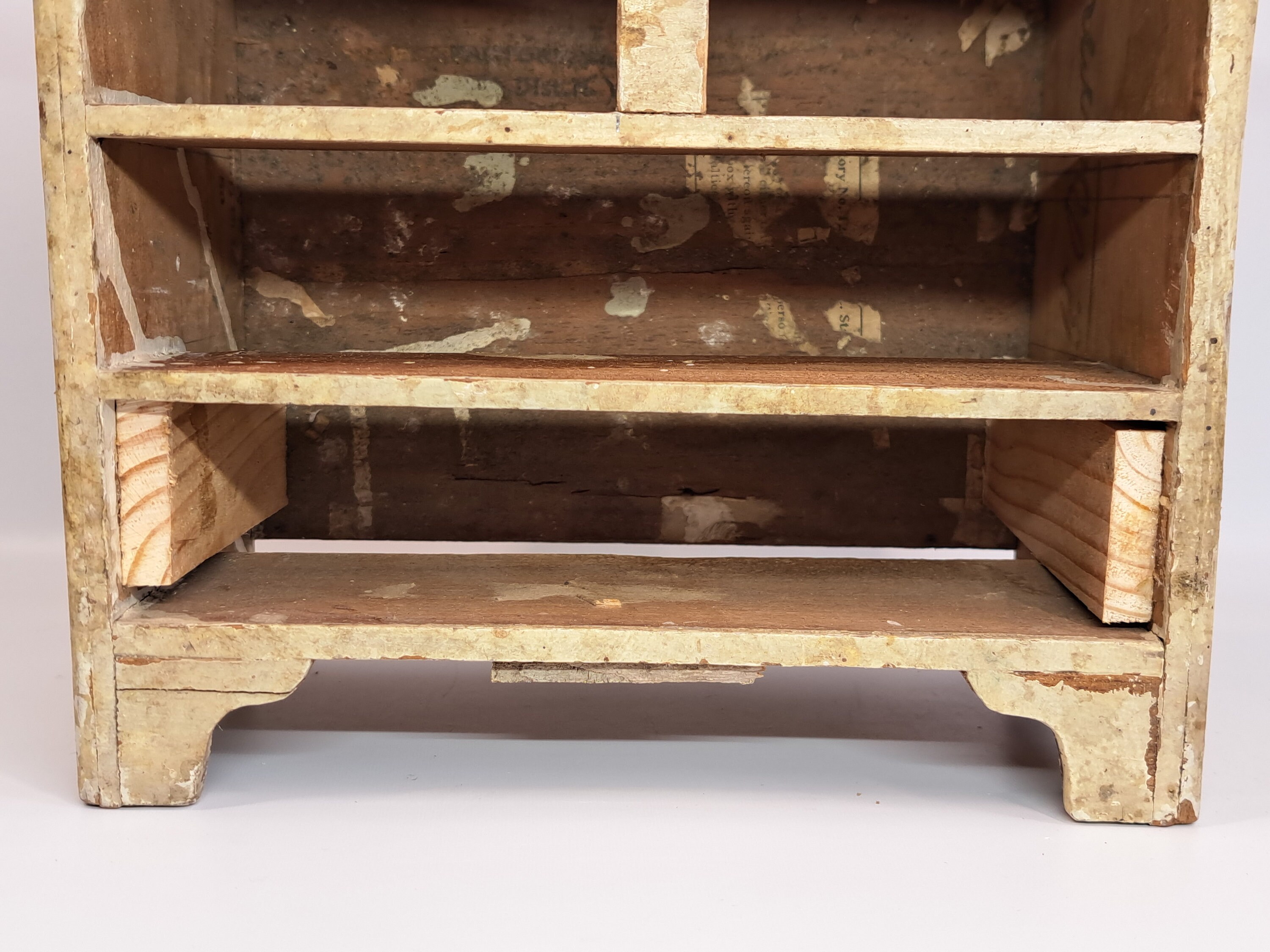 Antique Primitive Rustic Handmade Wooden Cigar Box Doll Dresser With 4 ...