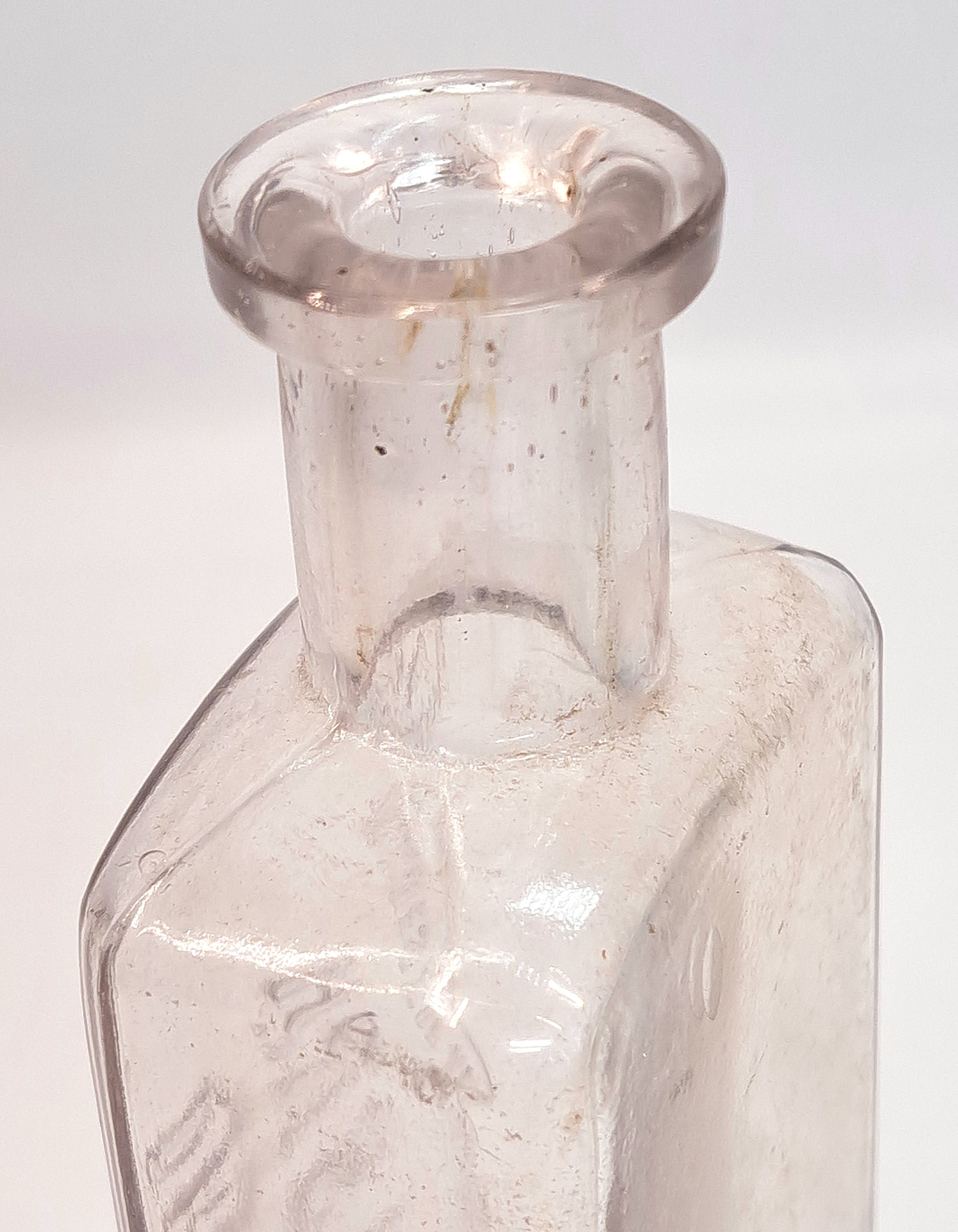 Antique Dr. Ball's Hustena Cough Syrup Embossed Glass Bottle Quack ...