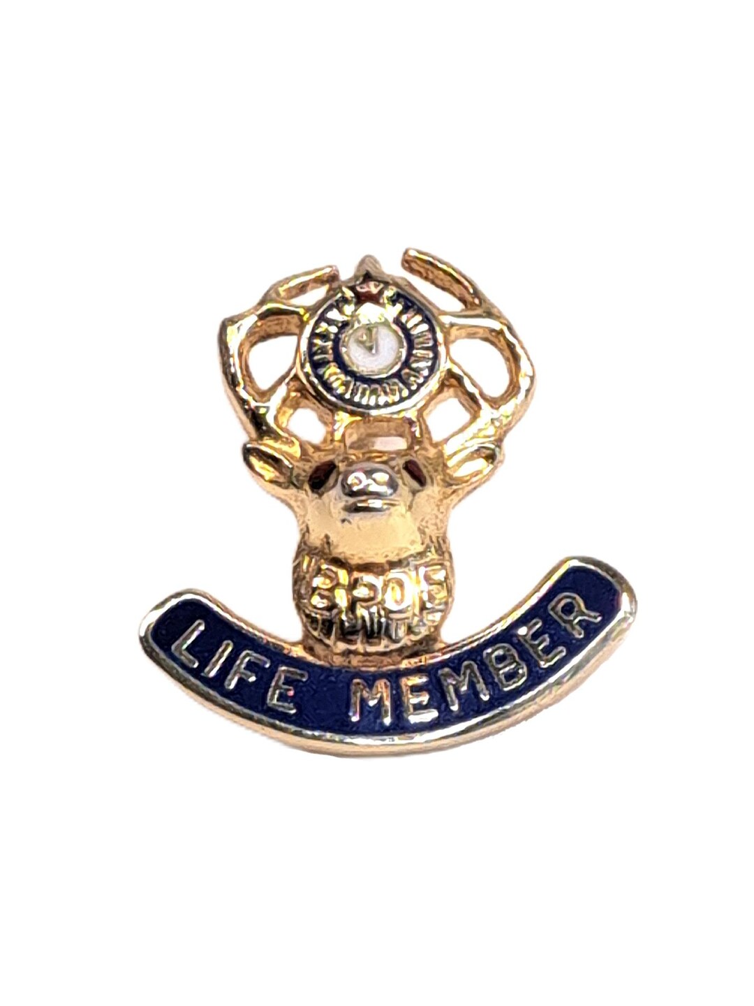 Vintage Gilt Sterling Silver BPOE Elks Life Member Tie Tack Lapel Pin ...