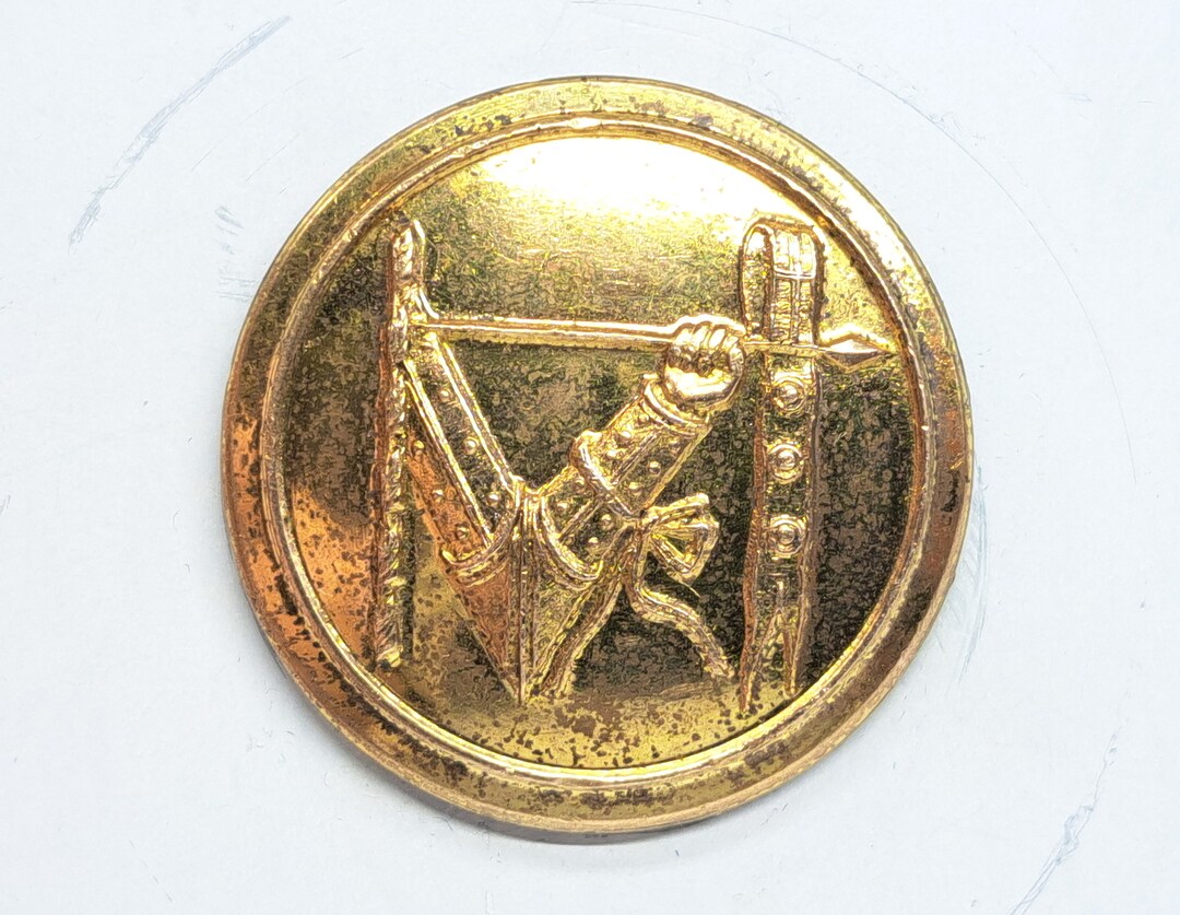 Antique Firmin & Sons Ld. Streatfeild Family Crest Gold Gilt Livery ...