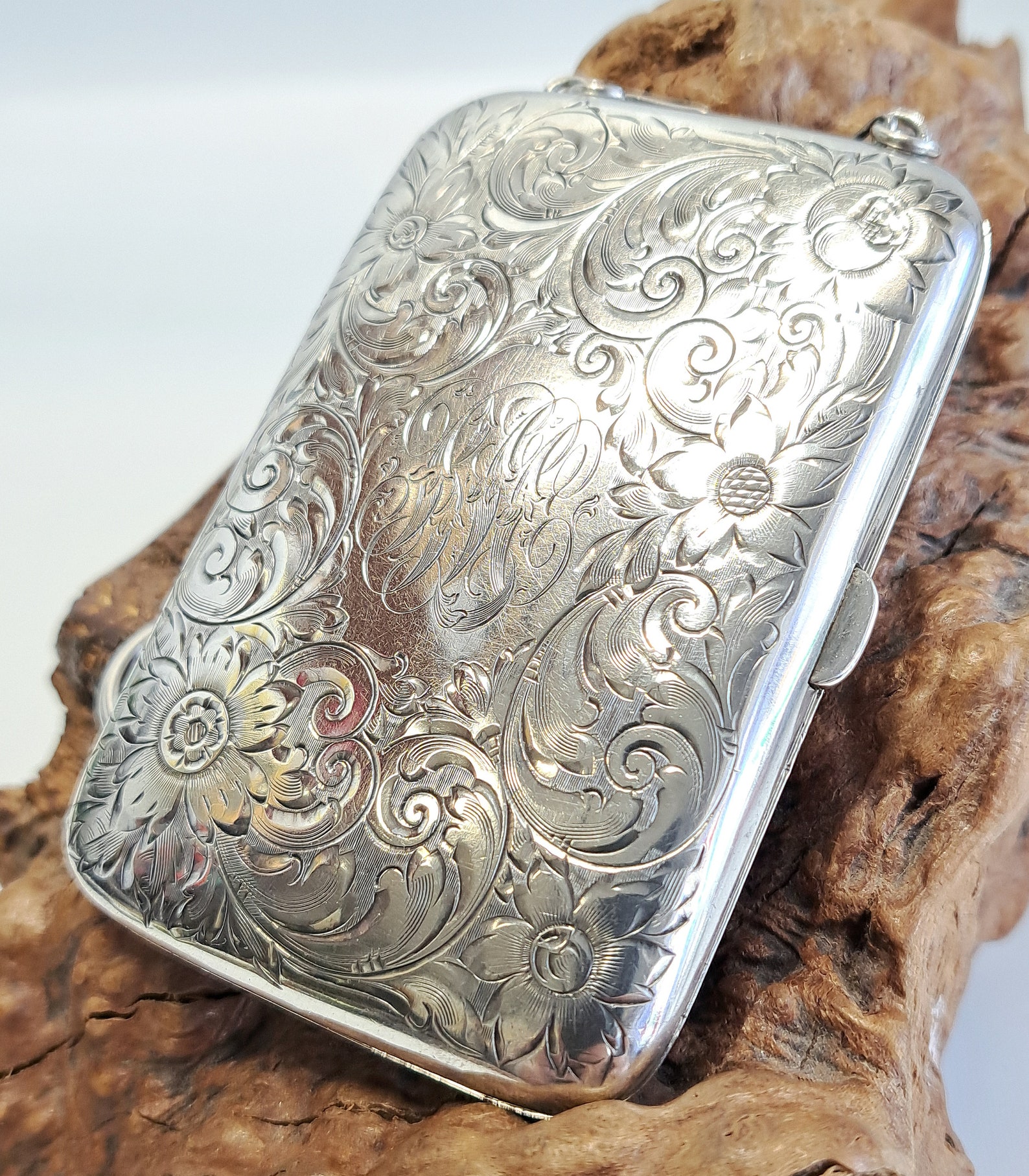 Antique Foster & Bailey Sterling Silver Compact Dance Purse Hand ...