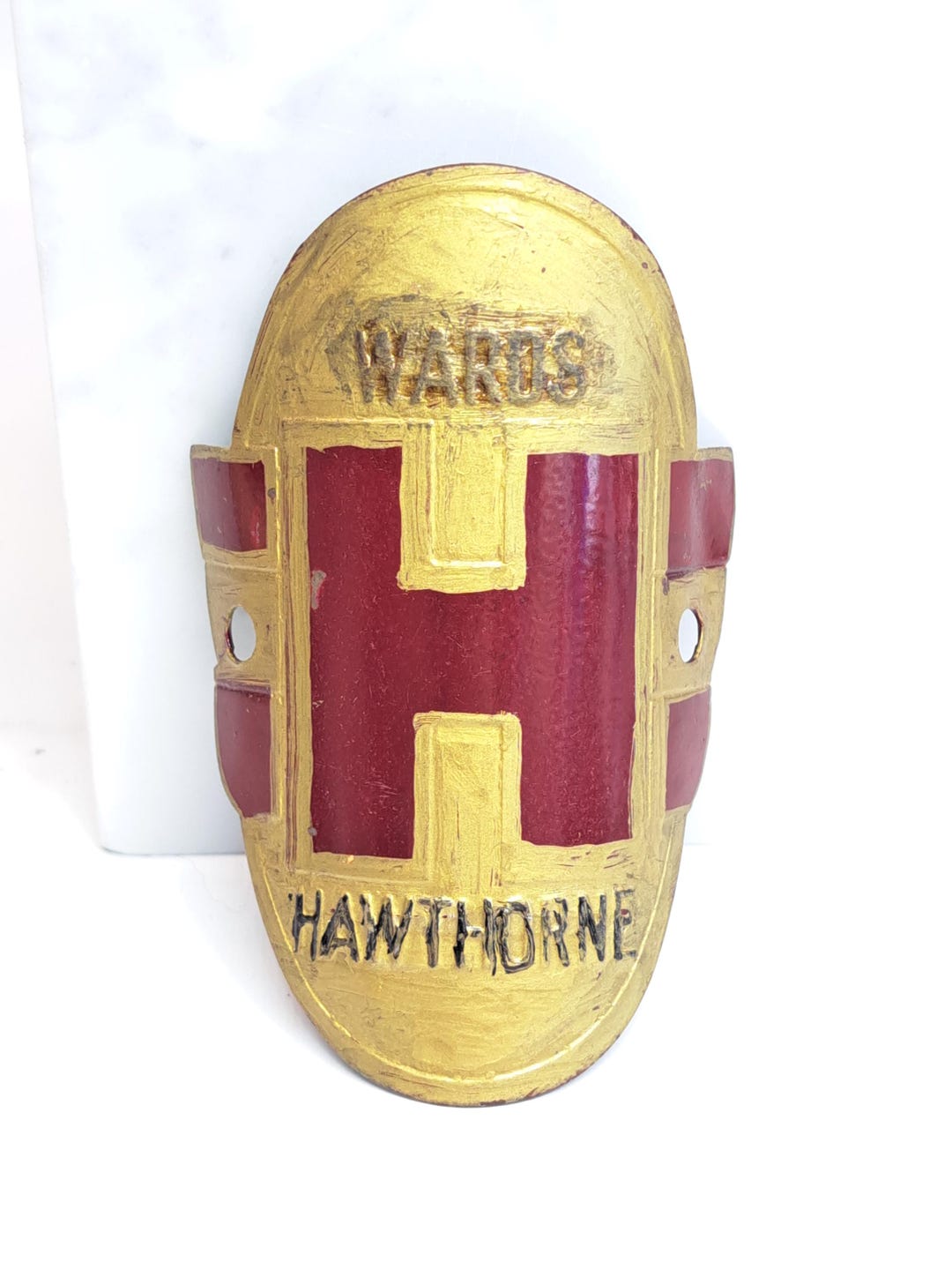 Vintage Wards Hawthorne Bicycle Head Badge Embossed Metal Logo - Etsy