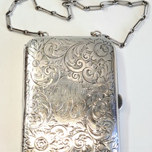 Antique Foster & Bailey Sterling Silver Compact Dance Purse Hand ...