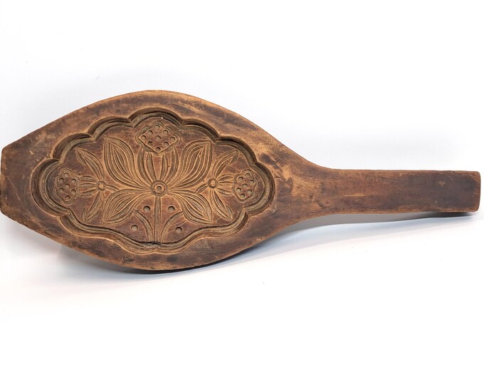 Antique Japanese Kashigata LOTUS FLOWER CLUSTER Hand Carved Wooden ...