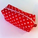 Cosmetic Case / Pencil Case Red and White Polka Dots - Etsy