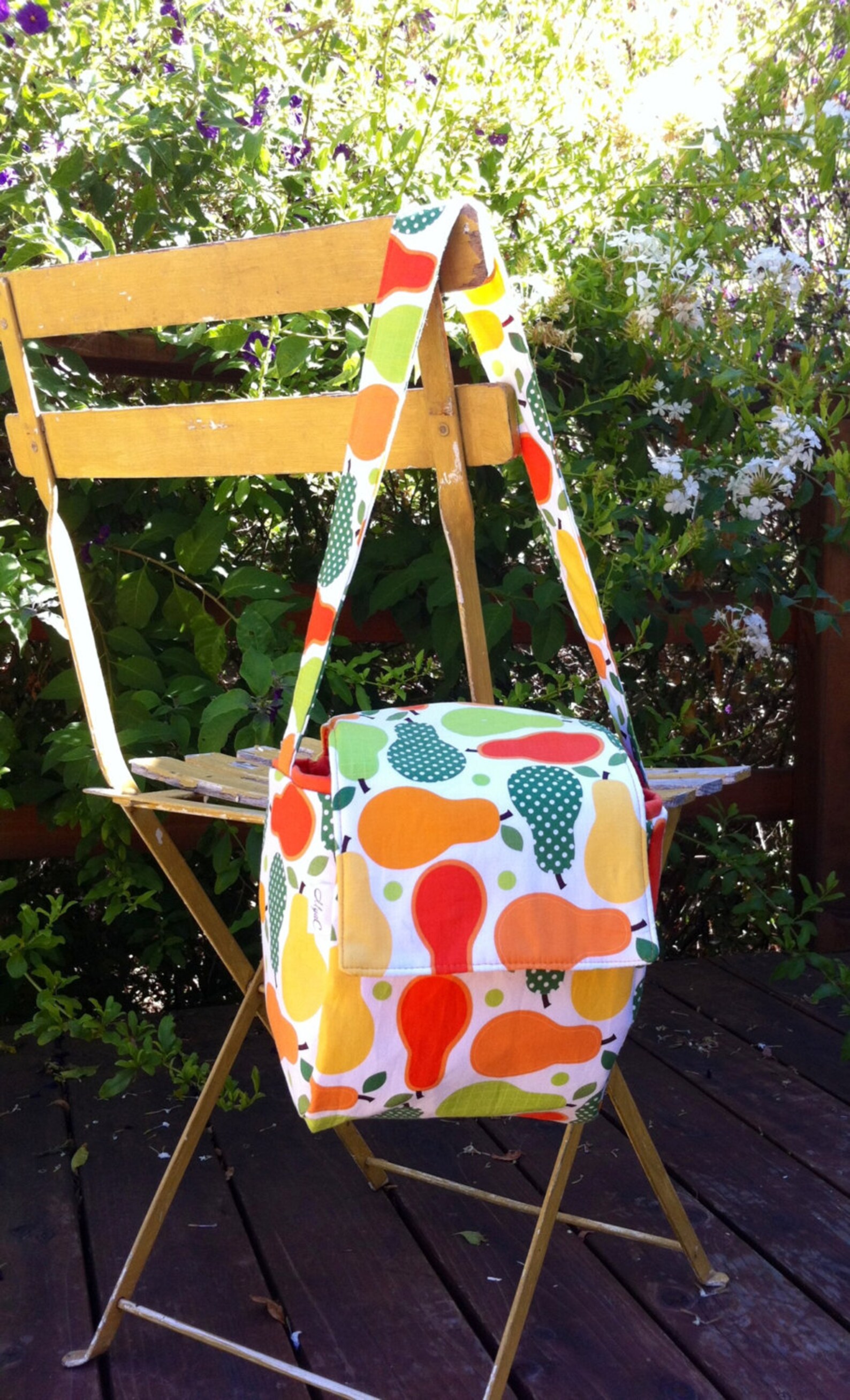 Insulated Lunch Tote Pears, Reusable Lunch Bag, Cotton Lunch Bag ...