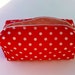 Cosmetic Case / Pencil Case Red and White Polka Dots - Etsy
