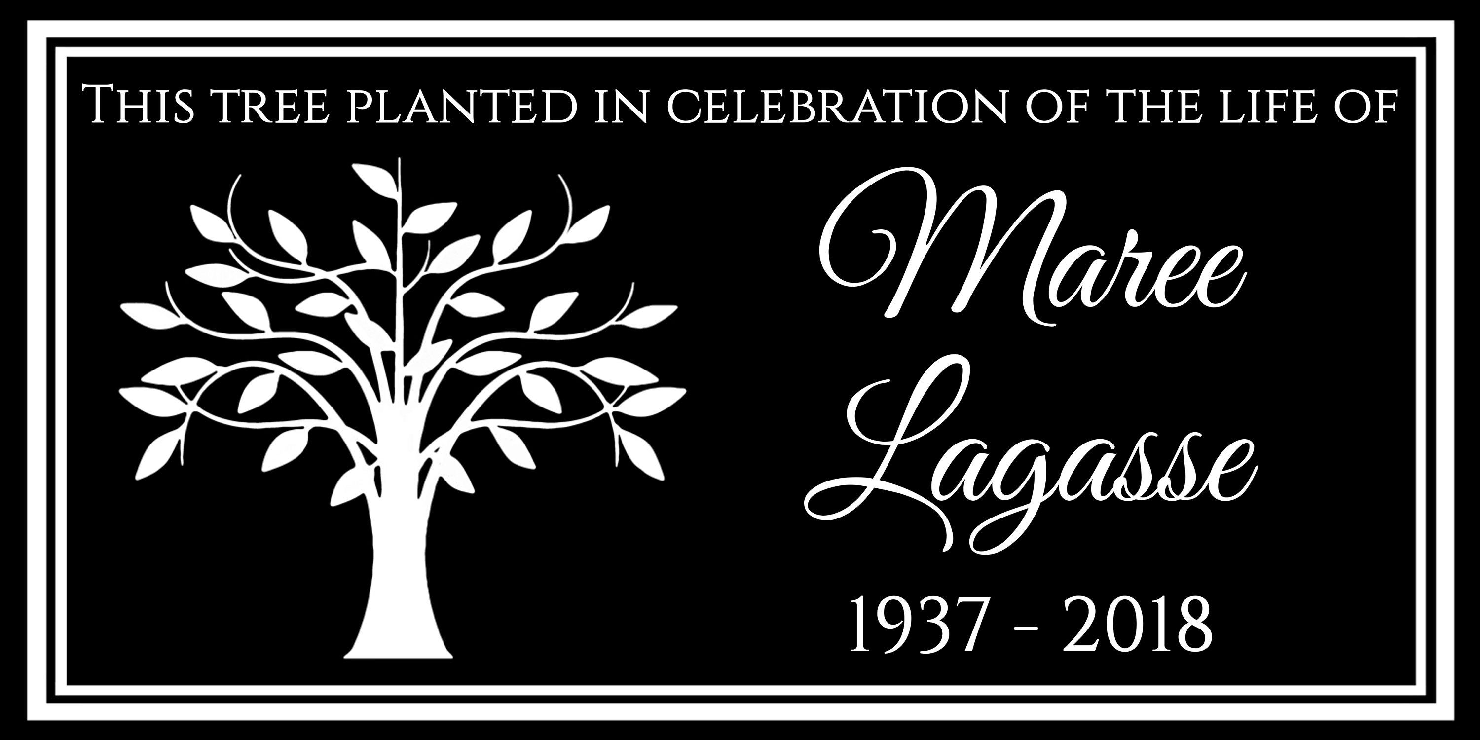 Personalized Tree Planting Ceremony Dedication Memorial 12"x6" Custom ...