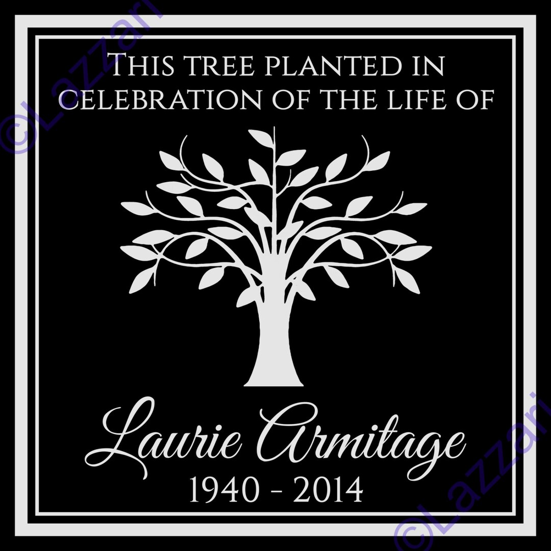 Personalized Tree Planting Ceremony Dedication Memorial 12"x12" Custom ...
