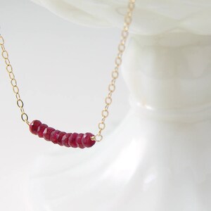 Ruby Choker Necklace ~ July Birthday ~ Genuine Red Ruby ~ Birthstone ...