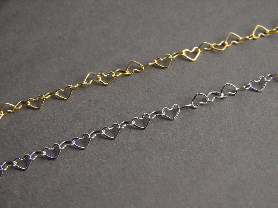 Tiny Heart Bracelet ~ Gold ~ Small Gold Heart Link Bracelet ~ Dainty ...