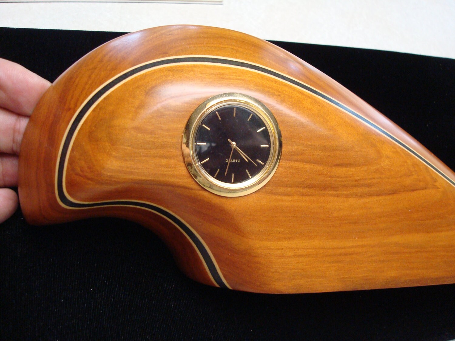Clock hawkeye / Handcrafted Natural Hardwoods / Bloodwood, Maple, Ebony ...