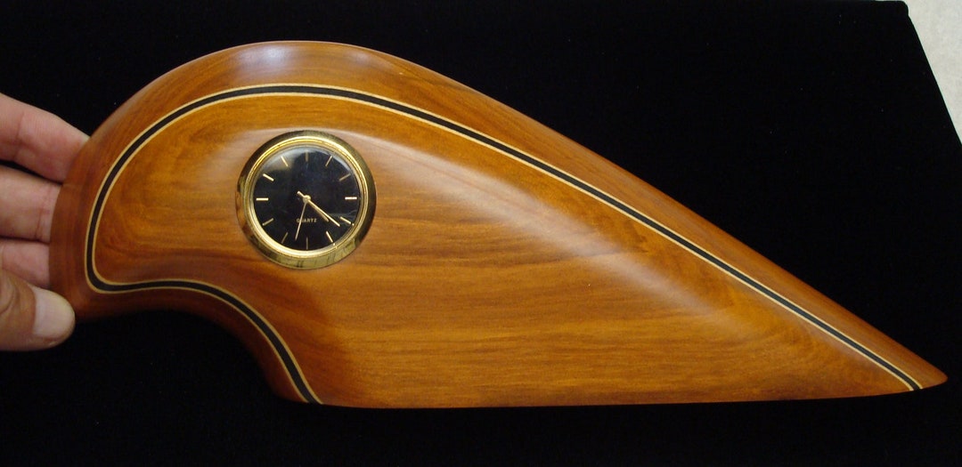 Clock hawkeye / Handcrafted Natural Hardwoods / Bloodwood, Maple, Ebony ...