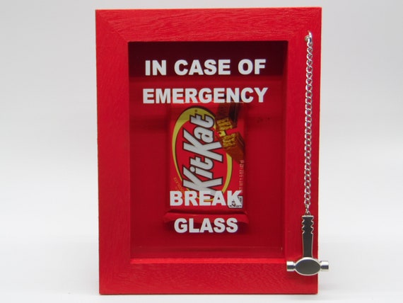 In Case Of Emergency Break Glass Chocolate Kit Kat Encased Frame ...