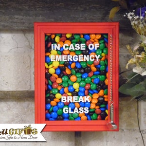 White Vinyl Sticker in Case of Emergency Break Glass (4x6 5x7 8x10 ...