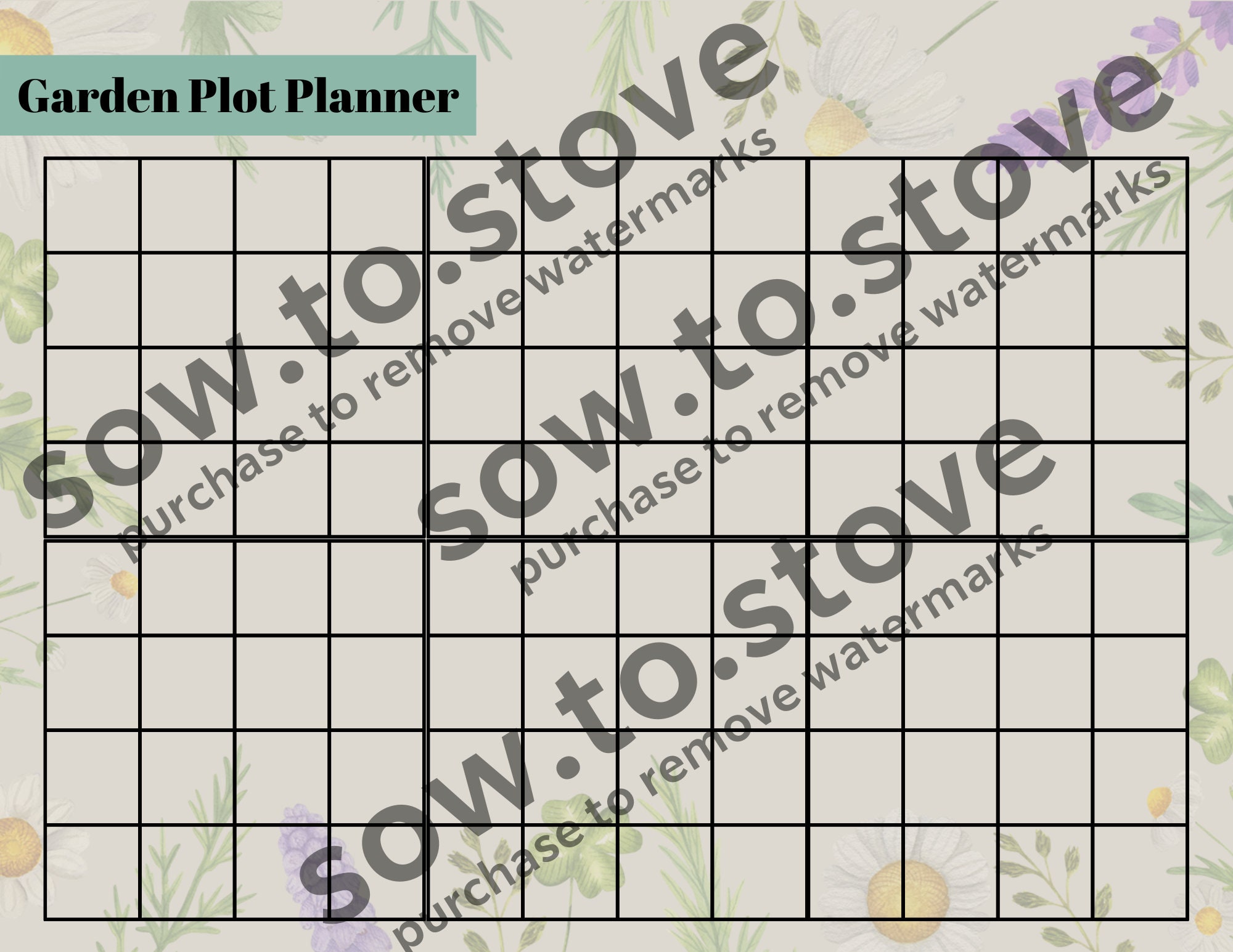 Garden Plot / Bed Planner Worksheet - Etsy