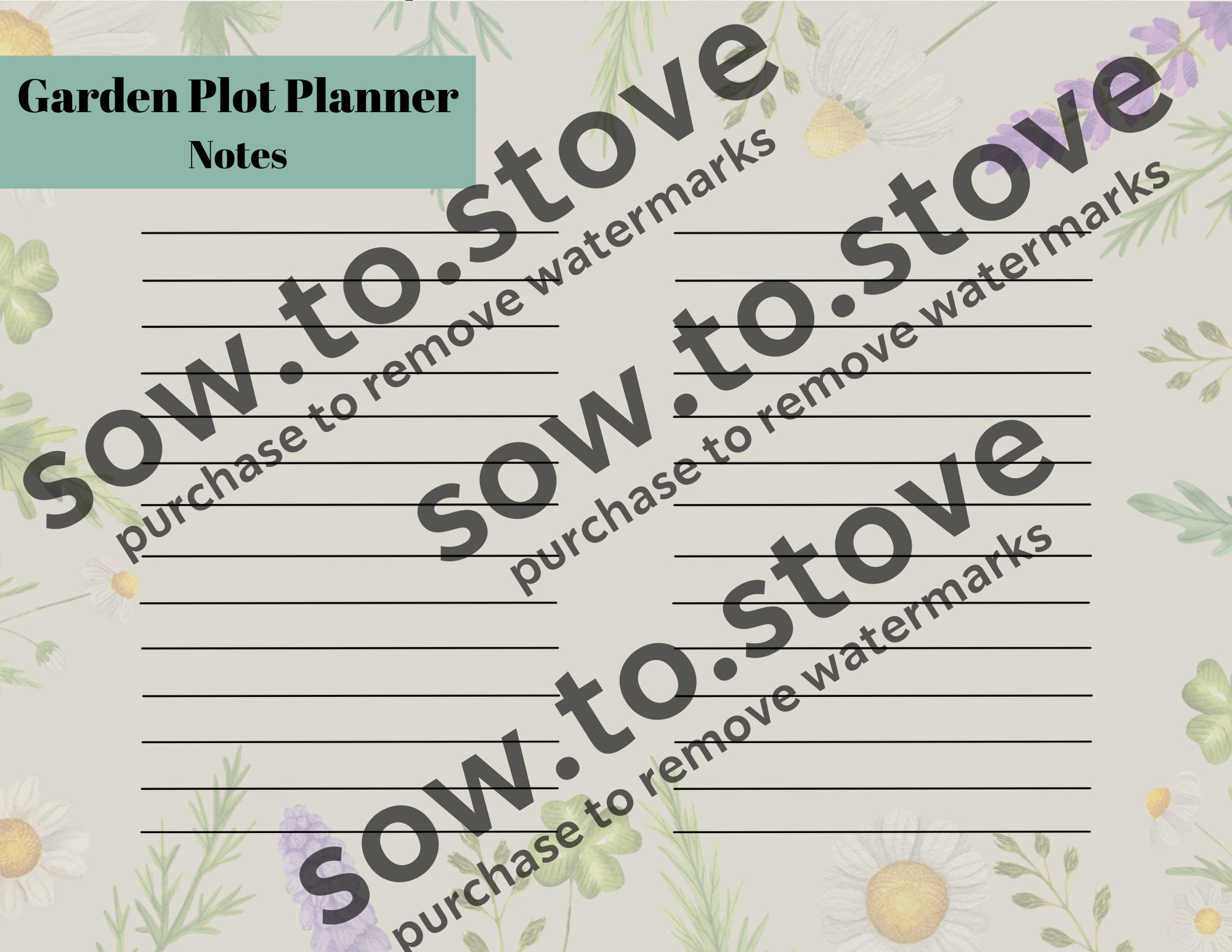 Garden Plot / Bed Planner Worksheet - Etsy