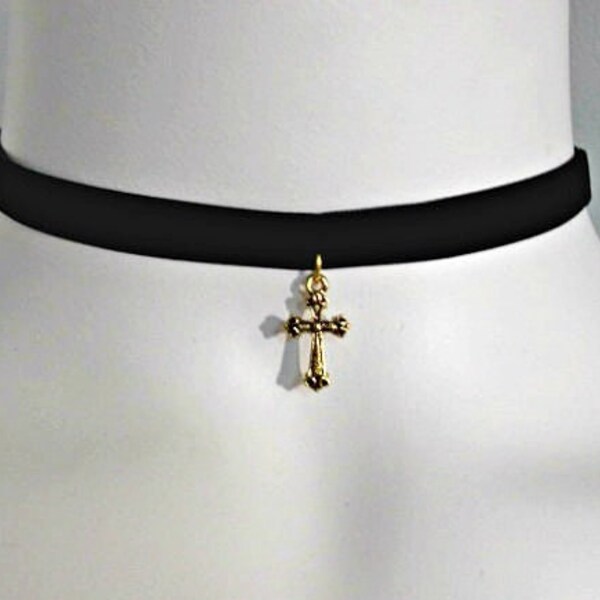 Cross Choker - Etsy