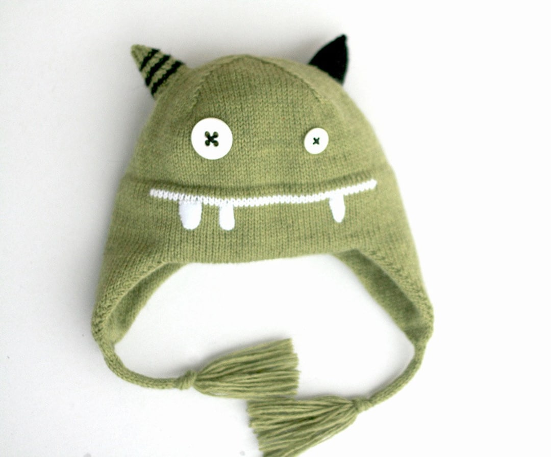 Knit Hat Monster - Kids Knit Hat - Toddler Monster Hat - Little Monster ...