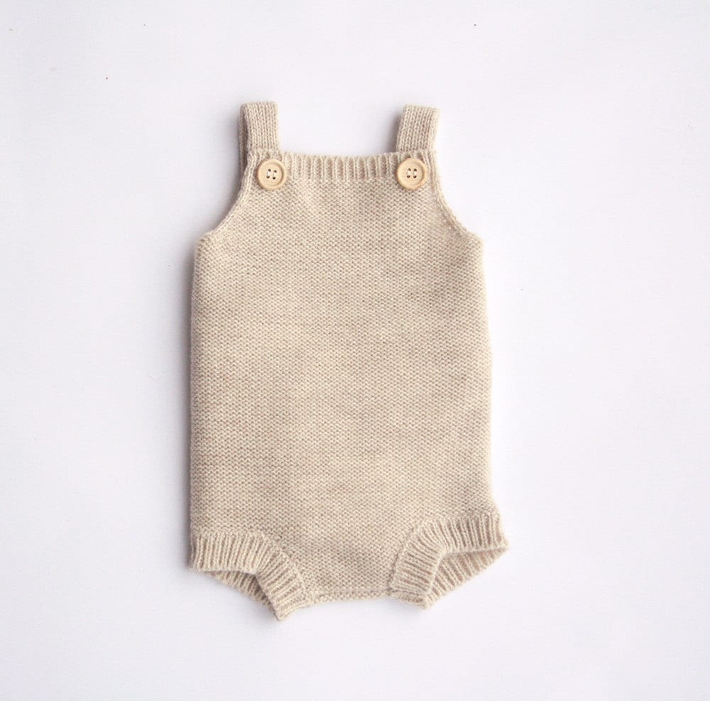 Knitted baby romper in wool alpaca blend available in many | Etsy