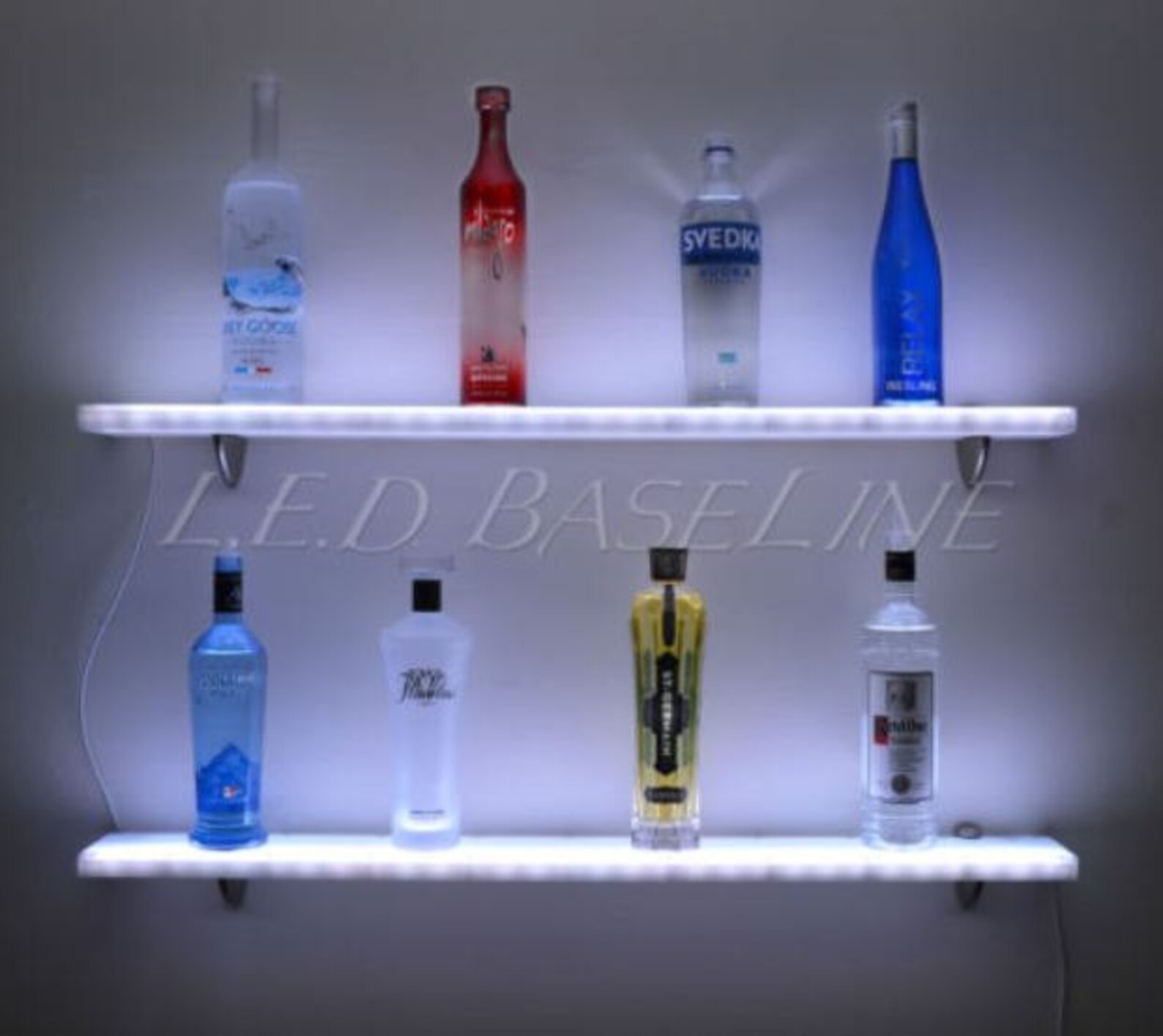 84 LED Lighted Floating Wall Display Shelf Retail Store & - Etsy