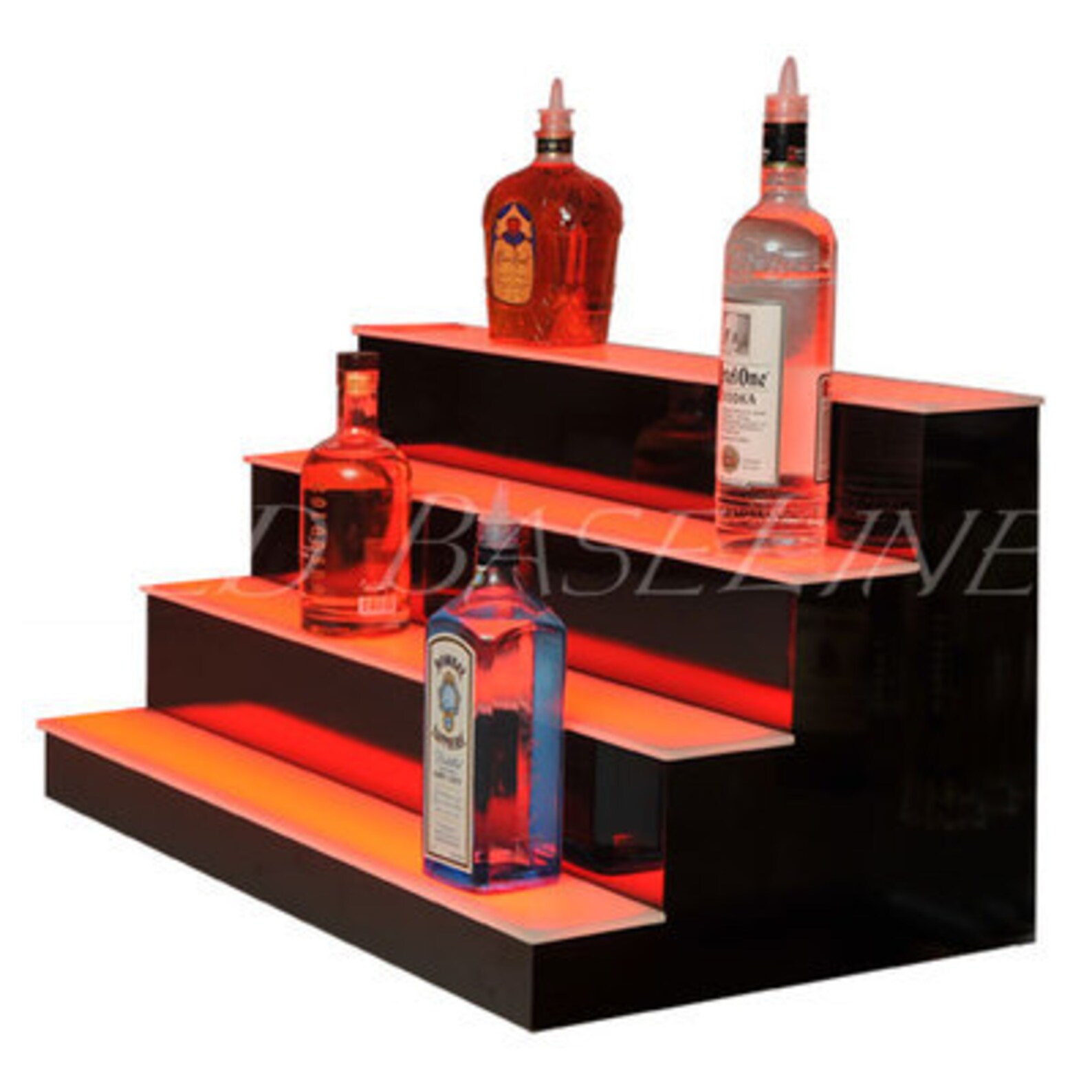 4 Step 16" Led Bar Shelf Liquor Bottle Display - Etsy