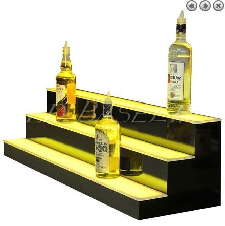 3 Step 66" Lighted Bottle Display Shelf Bar Color Changing - Etsy