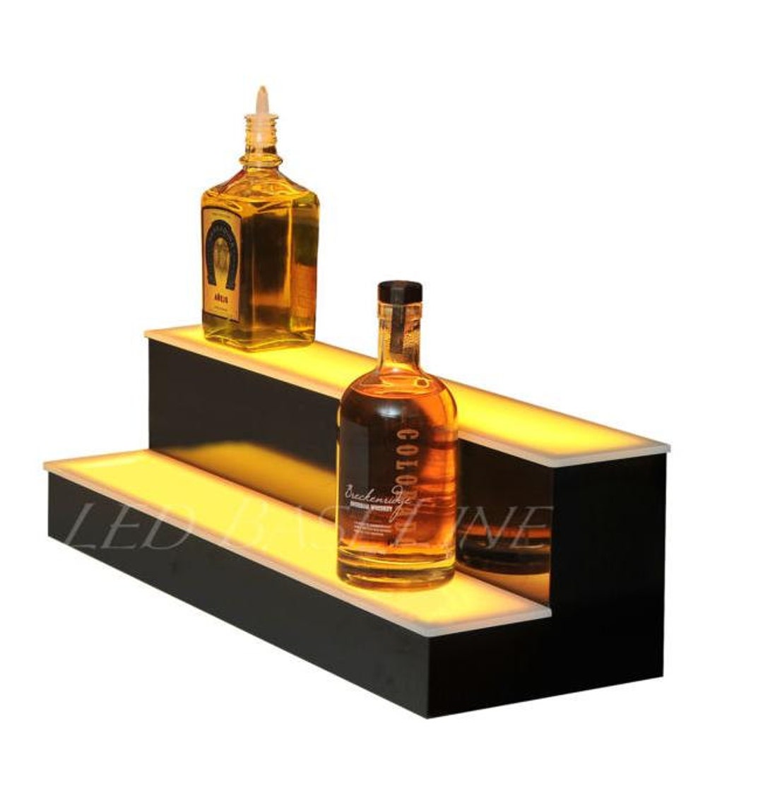 20" Led Lighted Bar Shelf for Back Bar or Home Bar 2 Step - Etsy