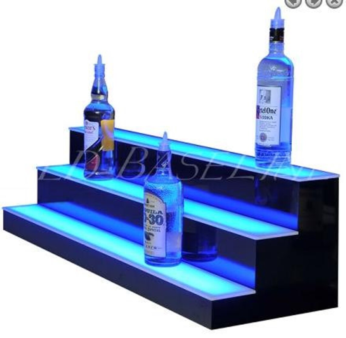 16 Led 3 Step Bar Shelf Liquor Bottle Glorifier - Etsy