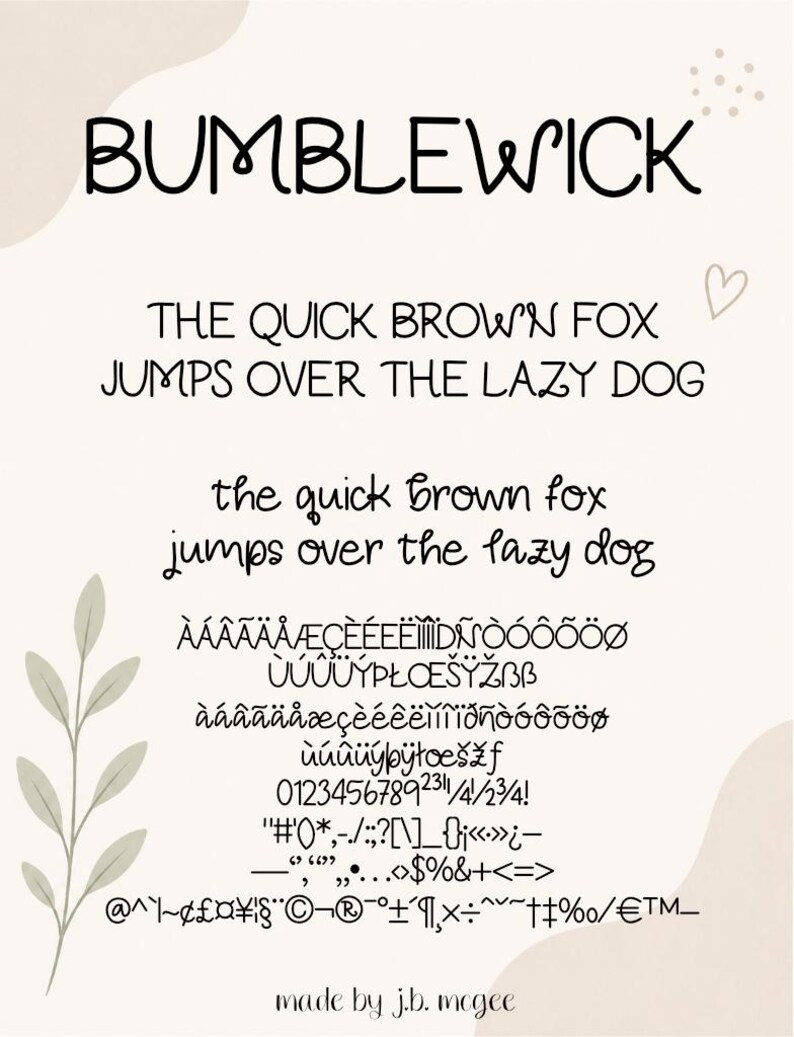 Bumblewick Handwritten Font | Playful Print Font for Planners, Stickers ...