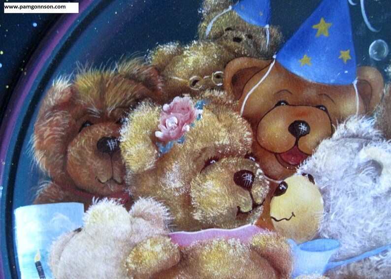 Decorative Painting Pattern Packet "party Bears" - Etsy Canada