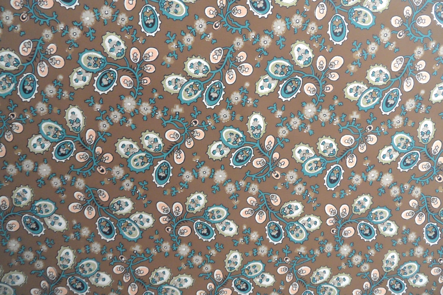 Matching vintage fabric and wallpaper by Greeff / Blue pink | Etsy