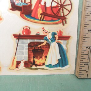 Spinning Wheel Colonial Decal Lot / Vintage Meyercord Water Slide ...