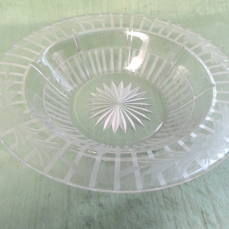 Shallow Glass Bowl - Etsy