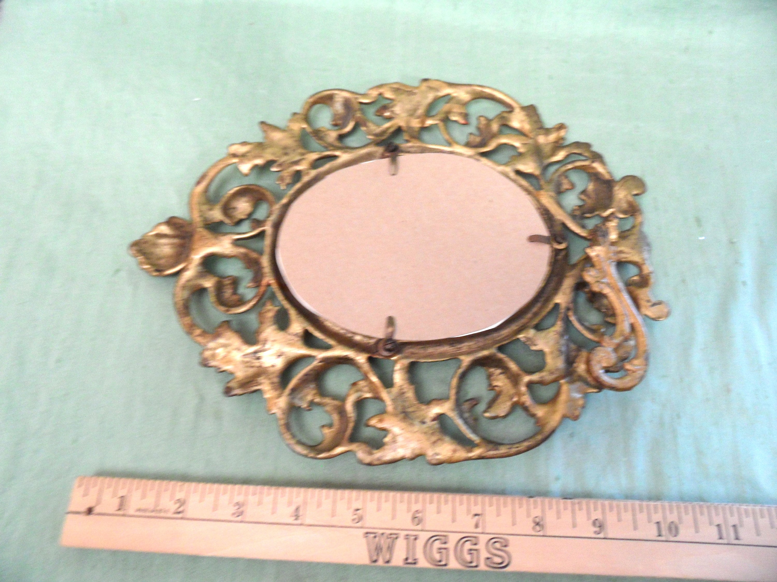 Ornate Standing Oval Metal Picture Frame / Vintage Empty Art | Etsy
