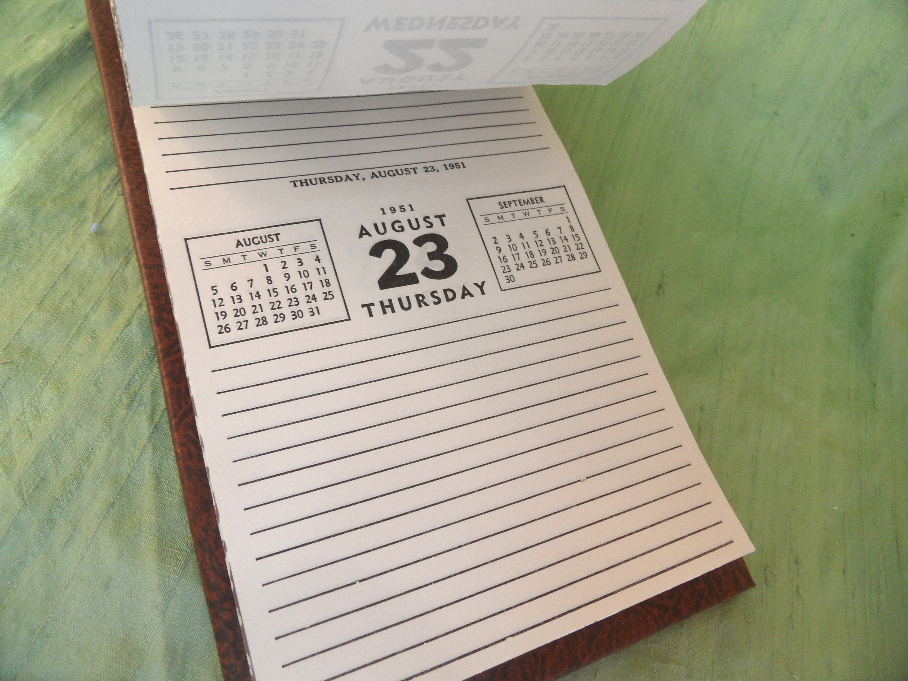 1951 Vintage Desk Top Advertising Calendar, Aetna Insurance, Daily Tear ...