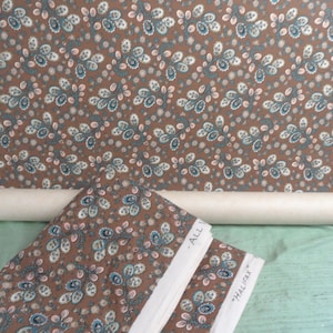 Matching Vintage Fabric and Wallpaper by Greeff / Blue, Pink Brown ...