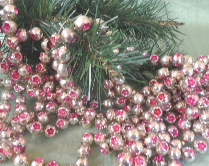 Double Indent Half Inch Silver Mercury Glass Garland / Long 19 Foot ...