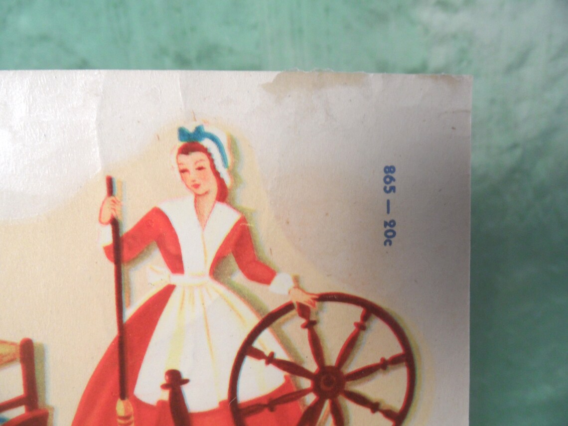Spinning Wheel Colonial Decal Lot / Vintage Meyercord Water - Etsy