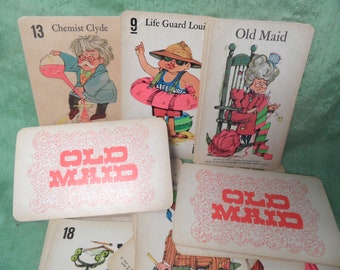 Old Maid Cards - Etsy
