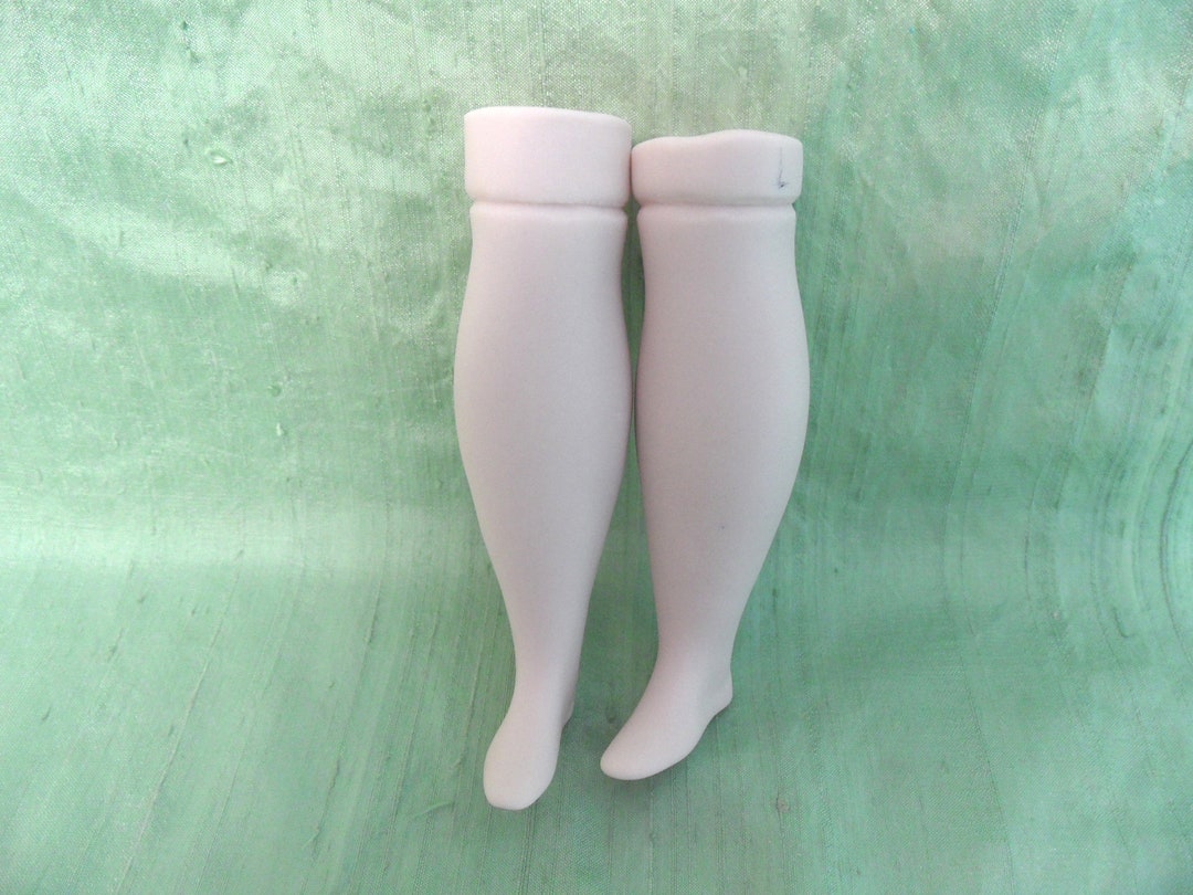Set of Ceramic Doll Legs / Larger, Vintage Parts / Flange Style ...