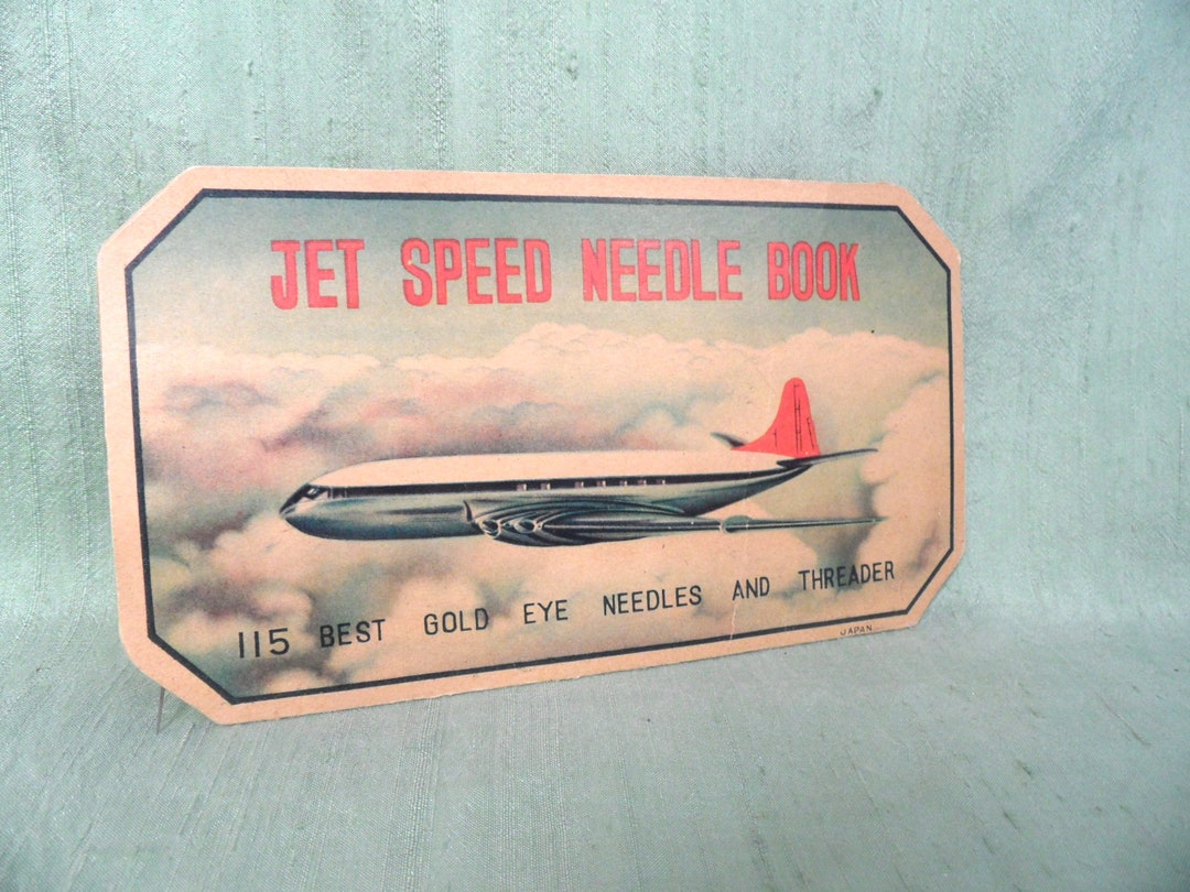 Airplane Needle Book / Original Jet Speed Vintage Sewing Supply ...