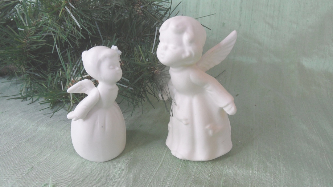 Two Kissing Angels, Two Sizes; White, Ceramic - Etsy