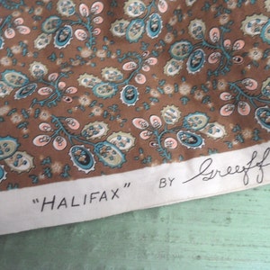 Matching Vintage Fabric and Wallpaper by Greeff / Blue, Pink Brown ...