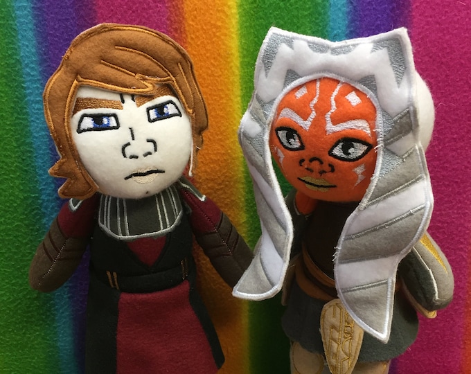 SW Clone Alien Anakin and Ahsoka Tano Fleece Hand-made Plush Plushie ...